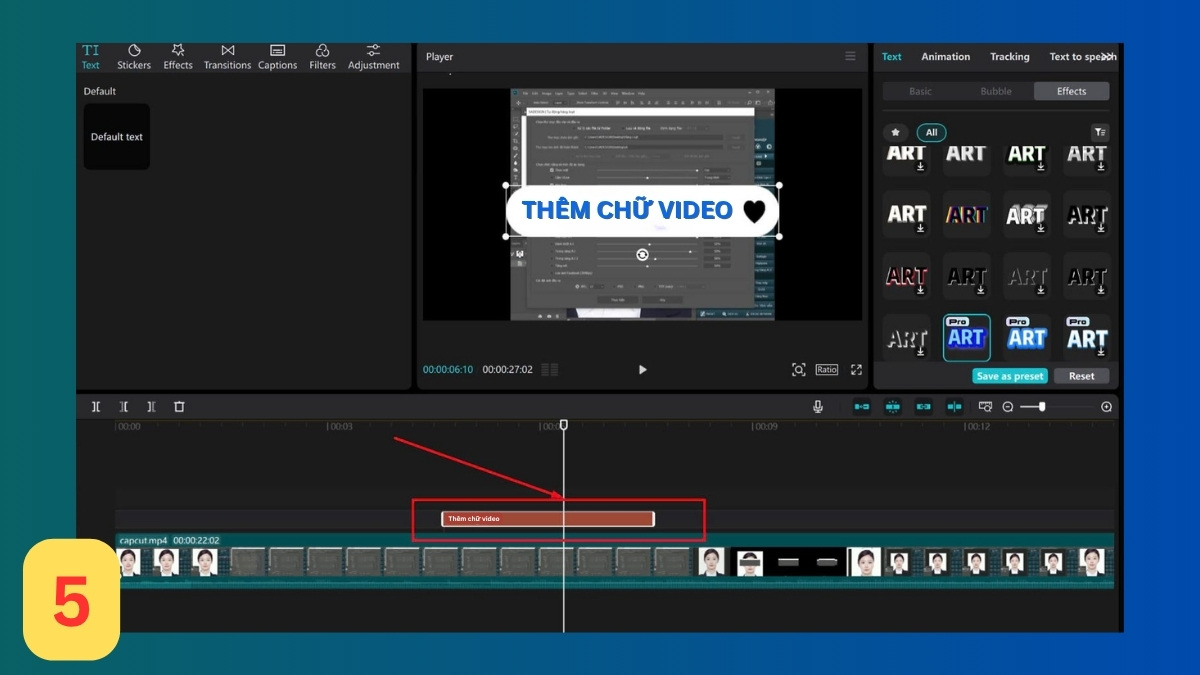 Cách chèn chữ vào video CapCut trên máy tính cực đơn giản